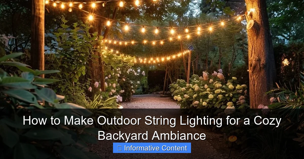 How to Make Outdoor String Lighting for a Cozy Backyard Ambiance ...