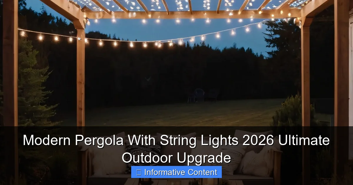 Modern Pergola With String Lights 2026 Ultimate Outdoor Upgrade ...