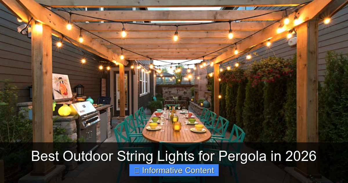 Best Outdoor String Lights for Pergola in 2026 - homeofstrings.com