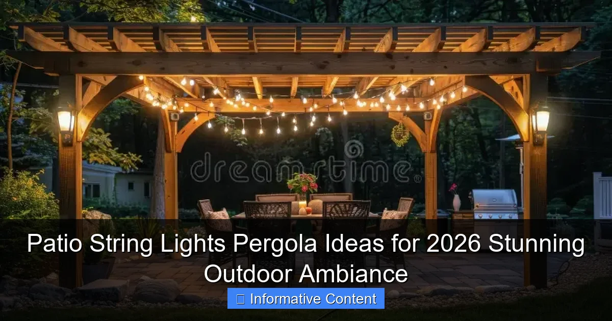 Patio String Lights Pergola Ideas for 2026 Stunning Outdoor Ambiance ...