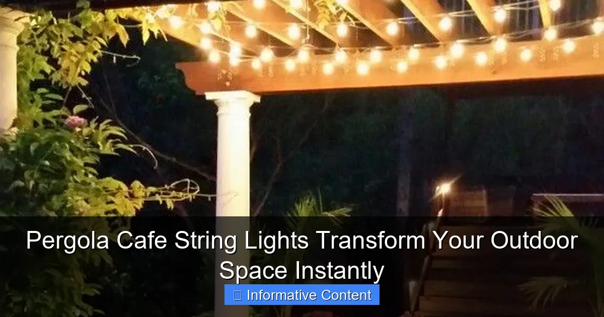 Pergola Cafe String Lights Transform Your Outdoor Space Instantly ...