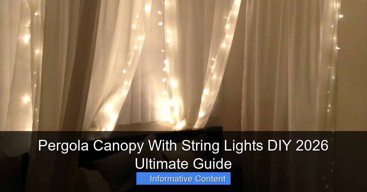Pergola Canopy With String Lights DIY 2026 Ultimate Guide ...