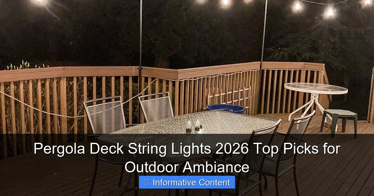 Pergola Deck String Lights 2026 Top Picks for Outdoor Ambiance ...