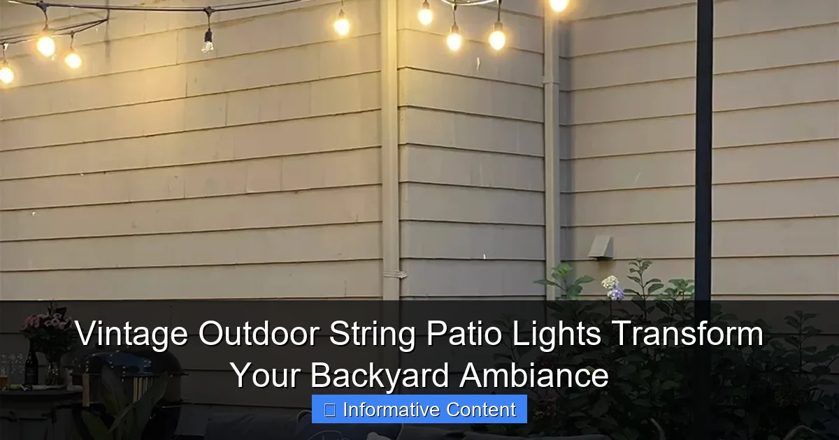 Vintage Outdoor String Patio Lights Transform Your Backyard Ambiance ...